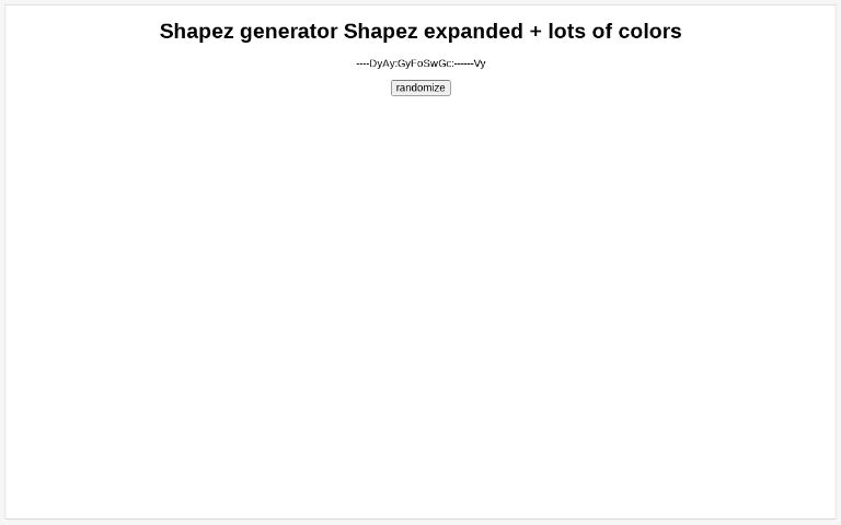 Shapez generator Shapez expanded + lots of colors