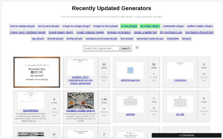 Recently Updated Generators