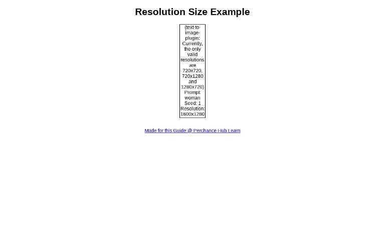 Resolution Size Example ― Perchance Generator