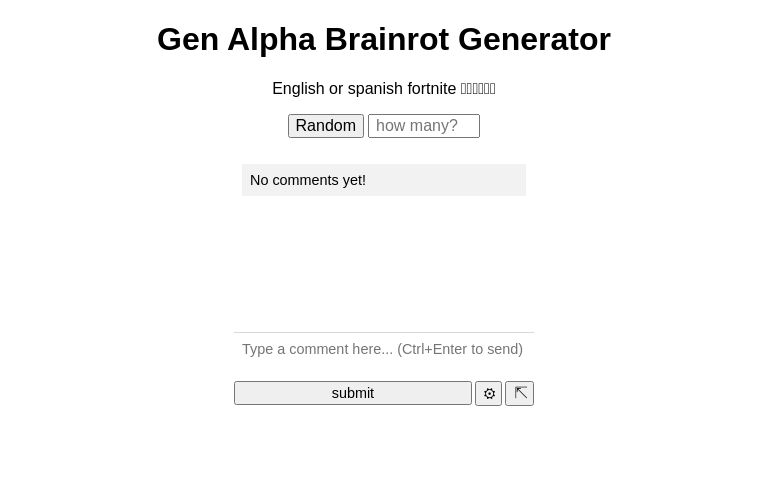 Gen Alpha Brainrot Generator
