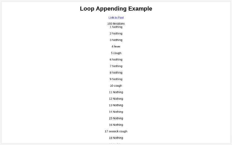 Loop Appending Example ― Perchance Generator