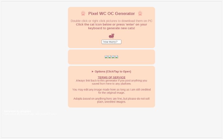 Pixel Wc Oc Generator