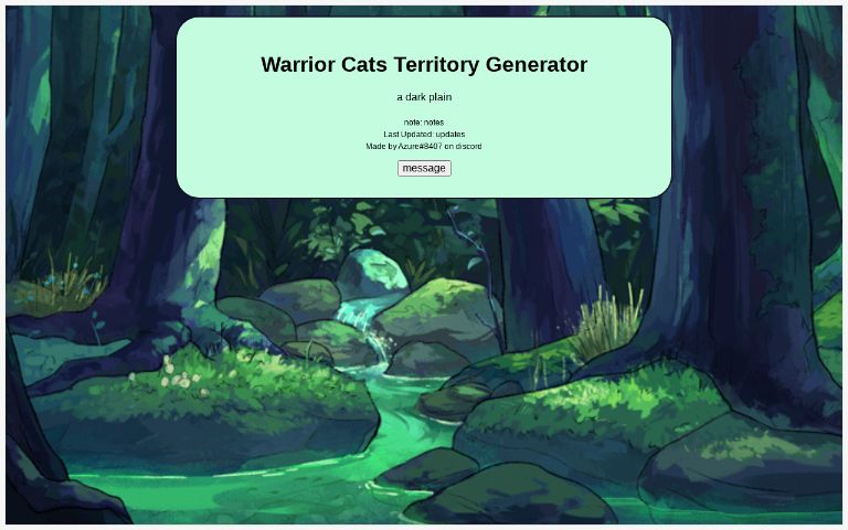 Warrior Cats Territory Generator