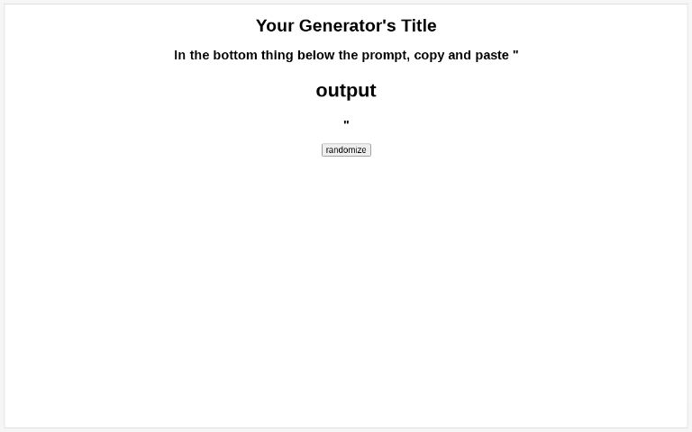 5bdjys5rar ― Perchance Generator