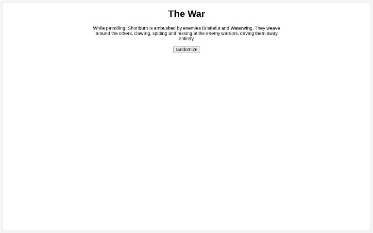 The War ― Perchance Generator