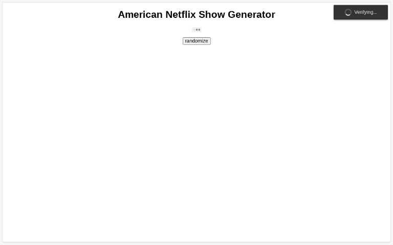 American Netflix Show Generator