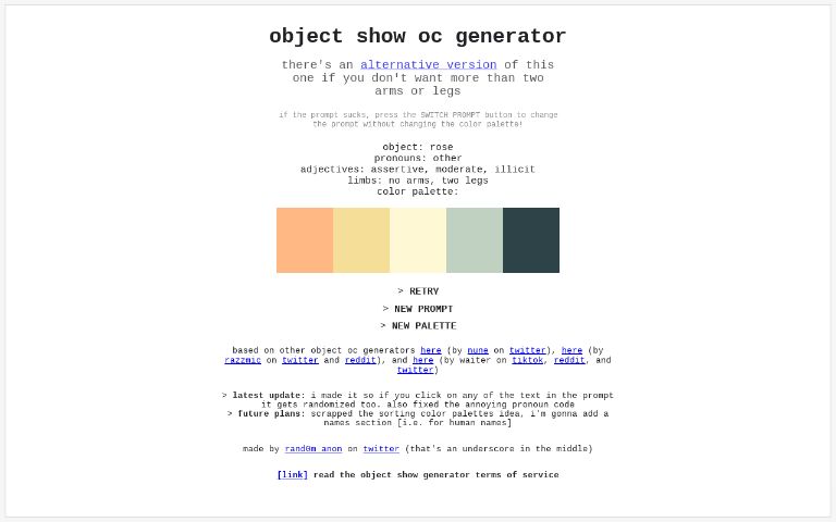 object show oc generator