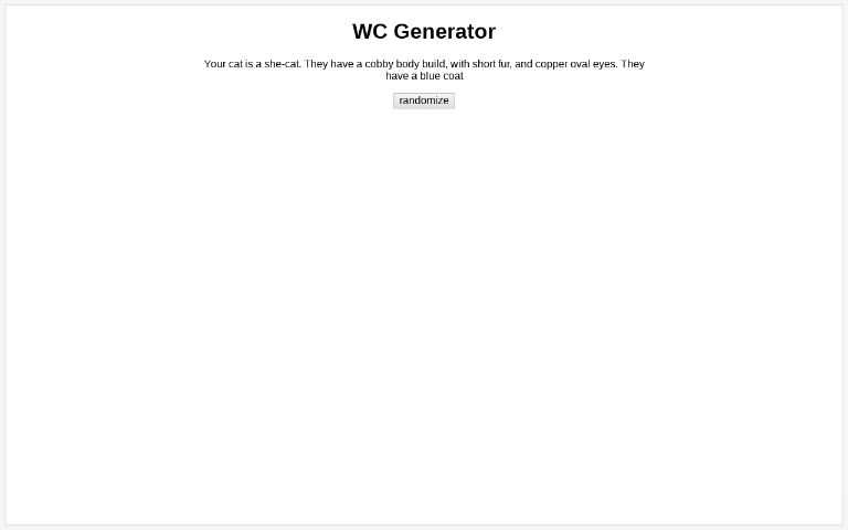 WC Generator