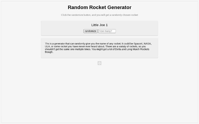 Random Rocket Generator