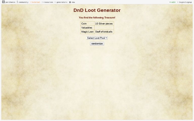 DnD Loot Generator