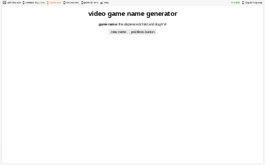 video game name generator
