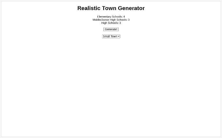Realistic Town Generator