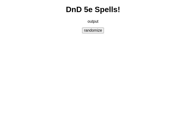 DnD 5e Spells! ― Perchance Generator