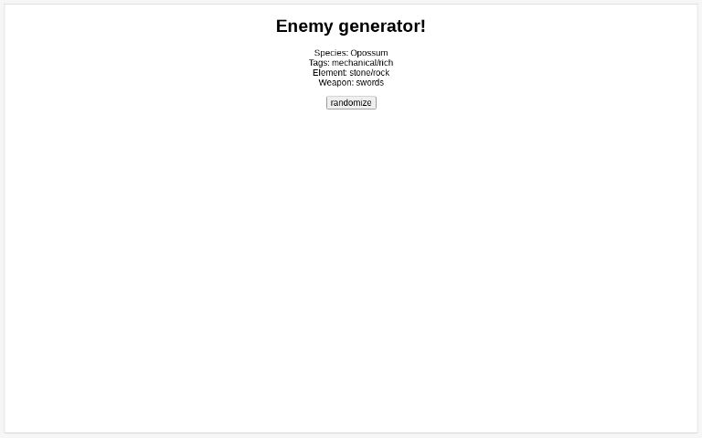 Enemy generator!
