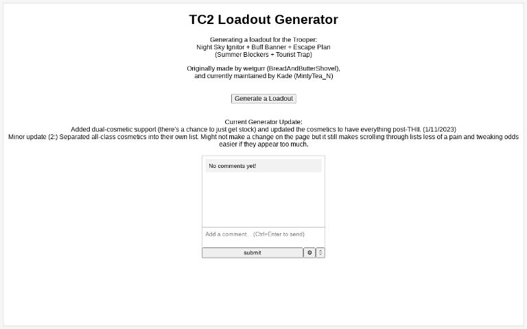 TC2 Loadout Generator
