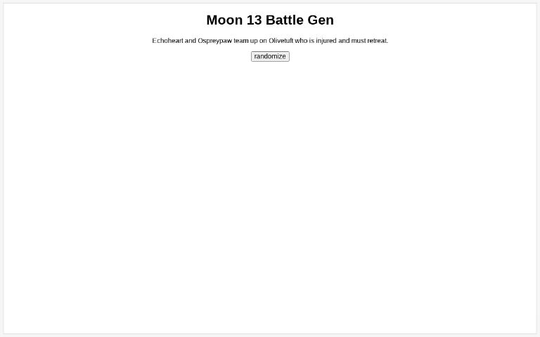 Moon 13 Battle Gen ― Perchance Generator