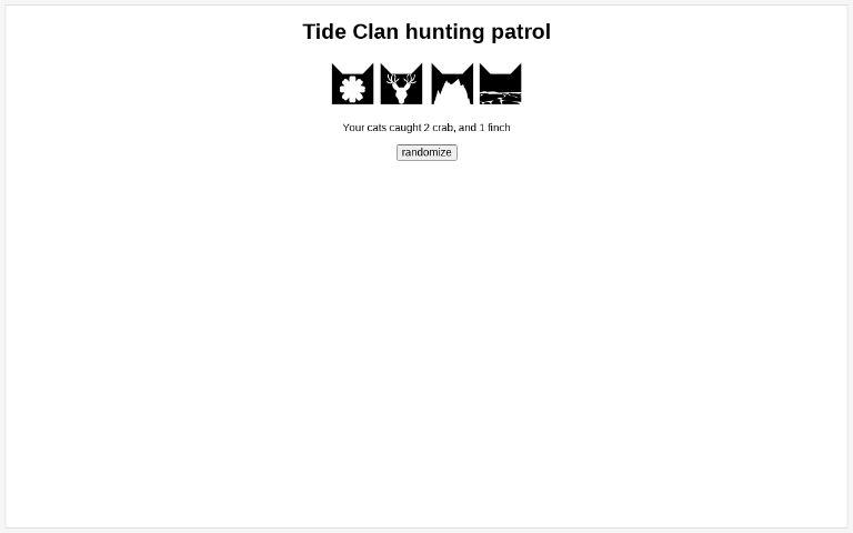 Tide Clan hunting patrol ― Perchance Generator