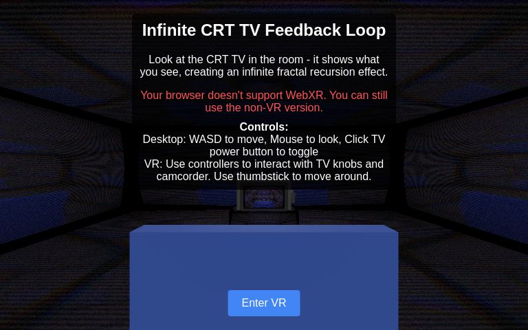 Infinite CRT TV Feedback Loop ― Perchance Generator