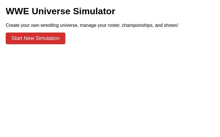 WWE Universe Simulator ― Perchance Generator