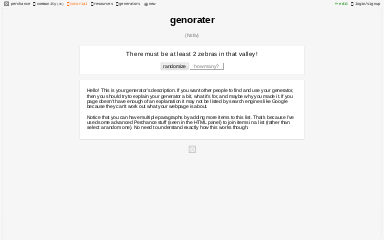 genorater ― Perchance Generator