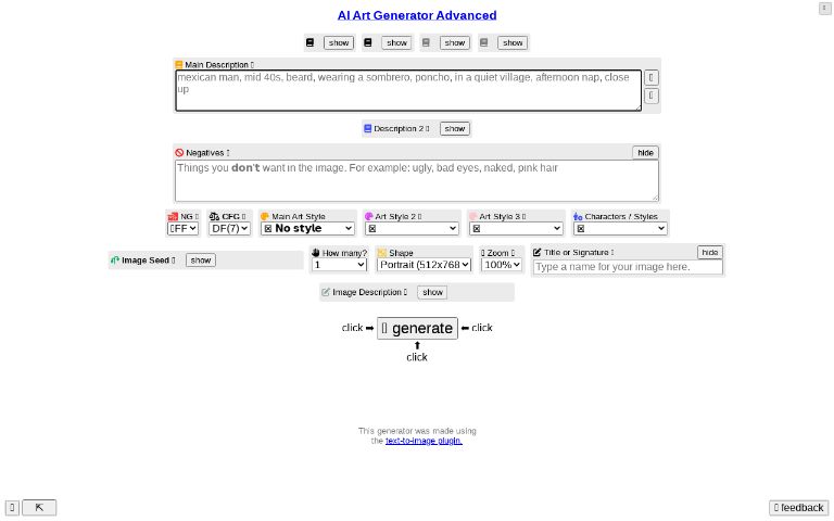 AI Art Generator Advanced