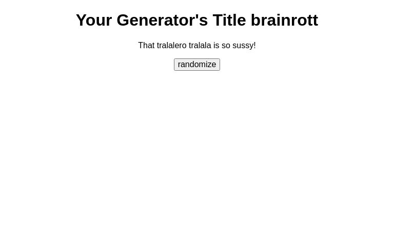 Your Generator's Title brainrott