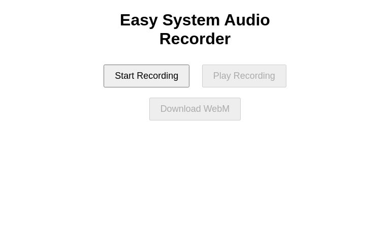 Easy System Audio Recorder ― Perchance Generator