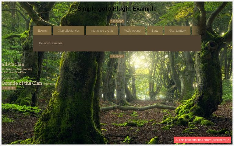 Simple goto Plugin Example