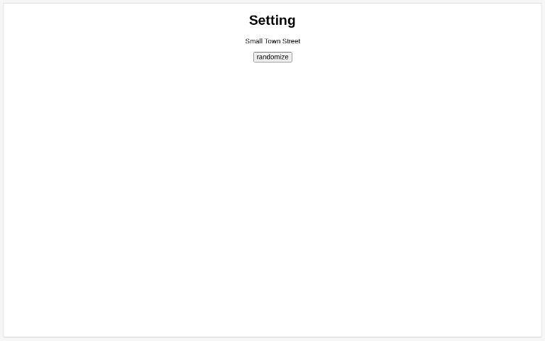 Setting ― Perchance Generator
