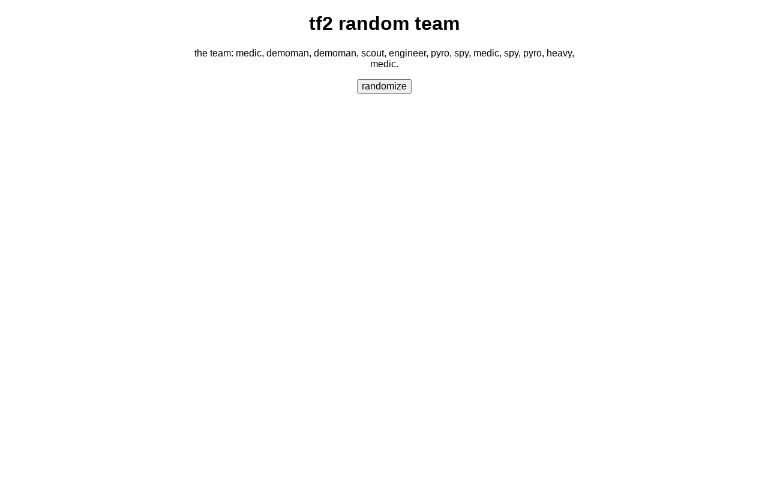tf2 random team ― Perchance Generator