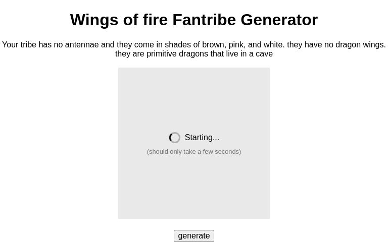 Wings of fire Fantribe Generator