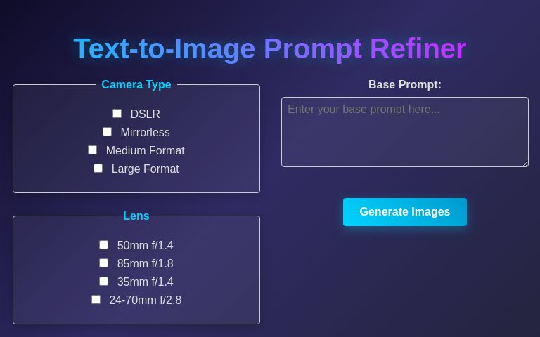 Text-to-Image Prompt Refiner ― Perchance Generator