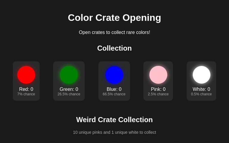 Color Crate Opening ― Perchance Generator