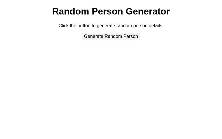 Random Person Generator