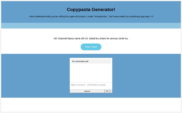 Copypasta Generator!