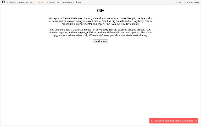 GF ― Perchance Generator