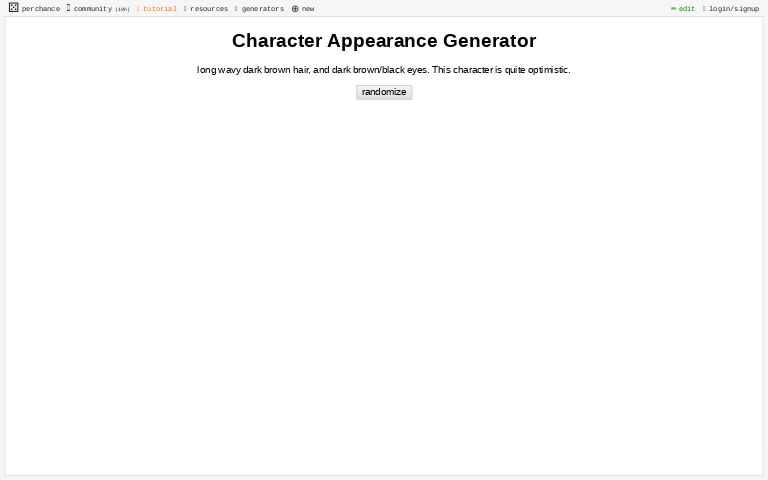 Character Appearance Generator
