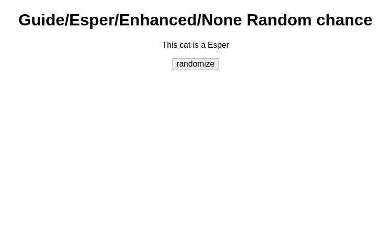Guide/Esper/Enhanced/None Random chance ― Perchance Generator