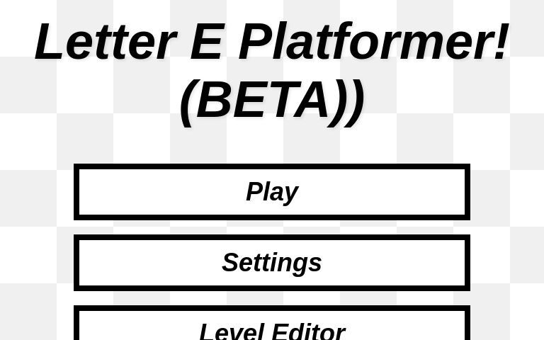 Letter E Platformer! (BETA) ― Perchance Generator