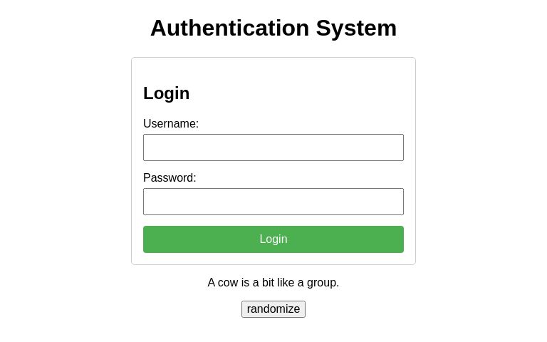 Authentication System ― Perchance Generator