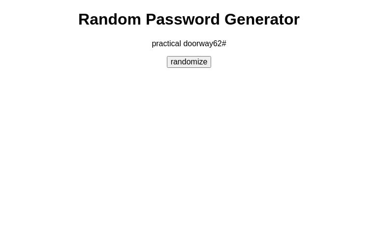 Random Password Generator