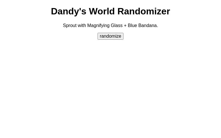 Dandy's World Randomizer ― Perchance Generator