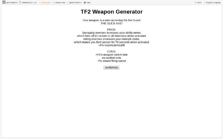 TF2 Weapon Generator