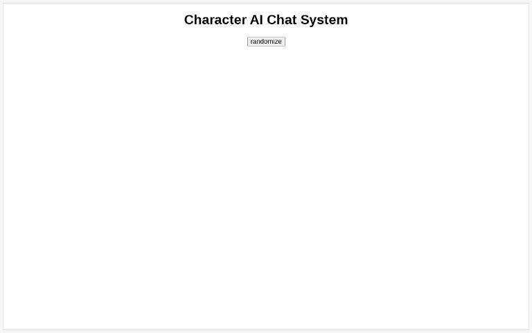 Character AI Chat System