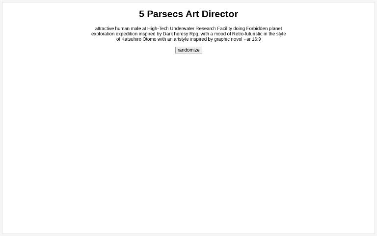5 Parsecs Art Director ― Perchance Generator