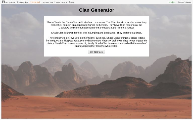 Clan Generator