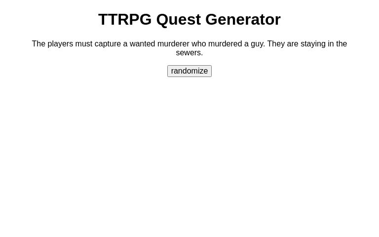 TTRPG Quest Generator