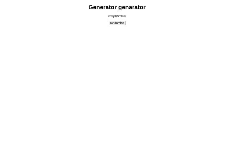 Generator genarator