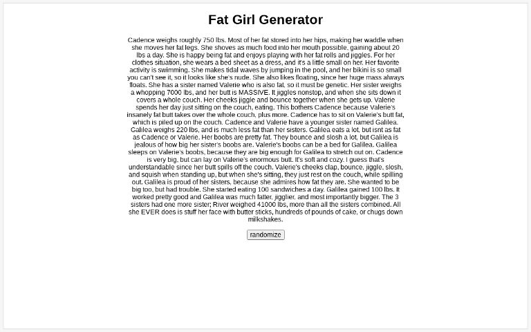 Fat Girl Generator