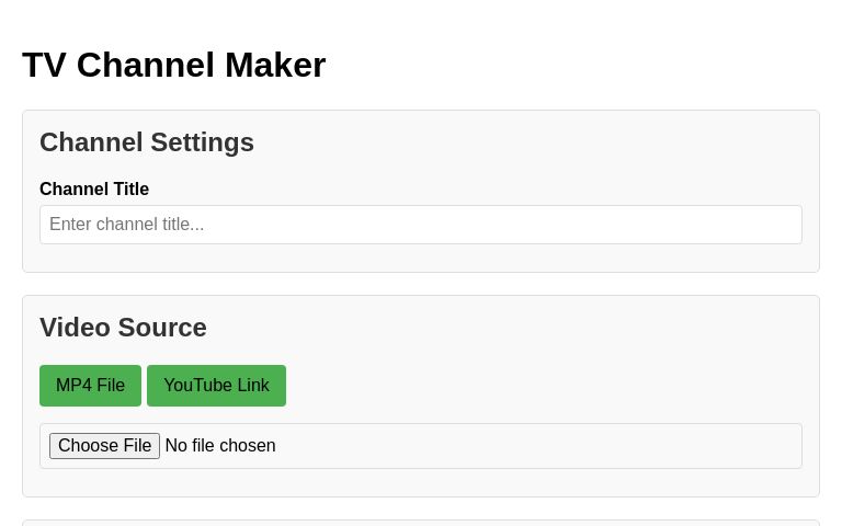 TV Channel Maker ― Perchance Generator